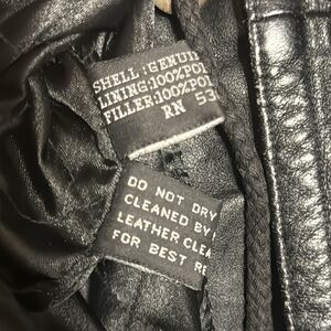 Iou | Jackets & Coats | Vtg Iou Leather Toggle Zipper Black Leather ...